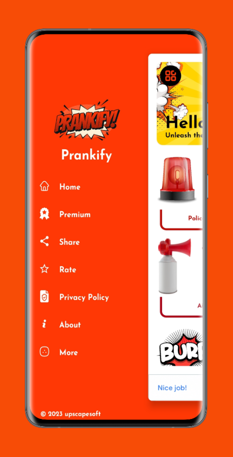 Prankify - Funny Prank Sounds App | ADMOB, FIREBASE, ONESIGNAL by upscapesoft